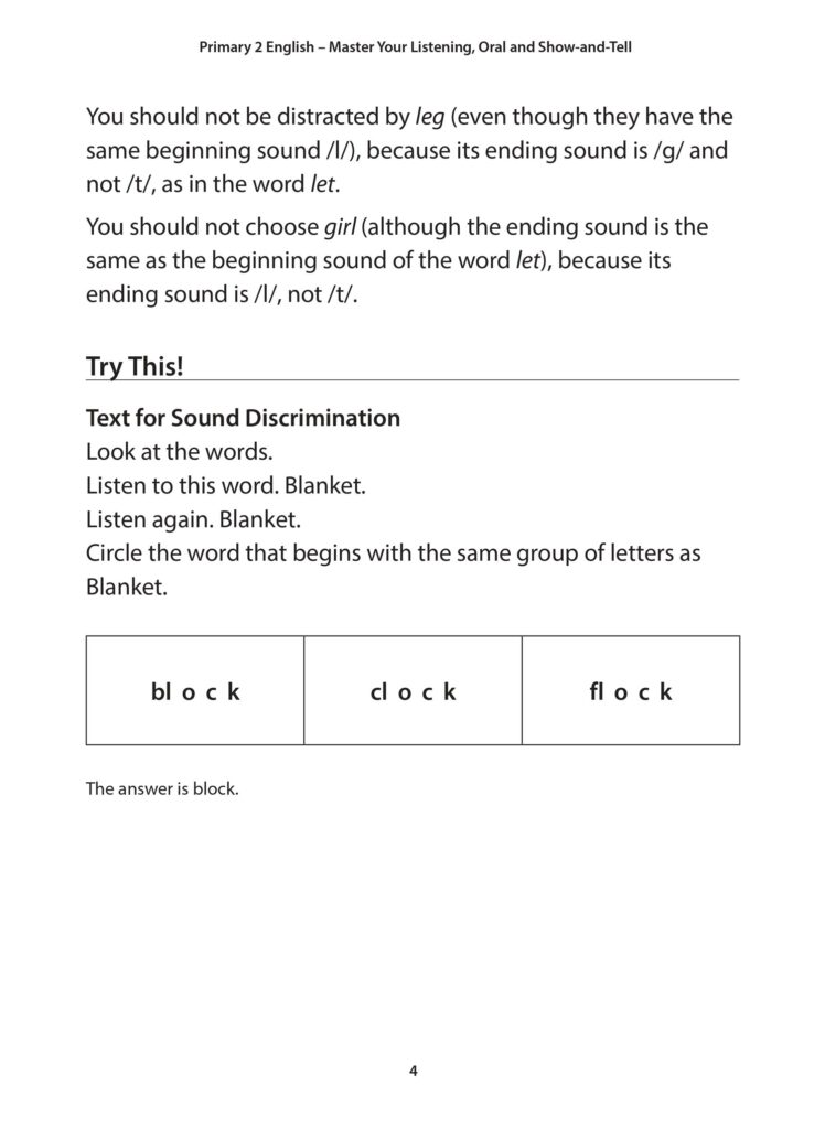 Primary 2 English Master Your Listening, Oral and Show-and-Tell - CPD ...