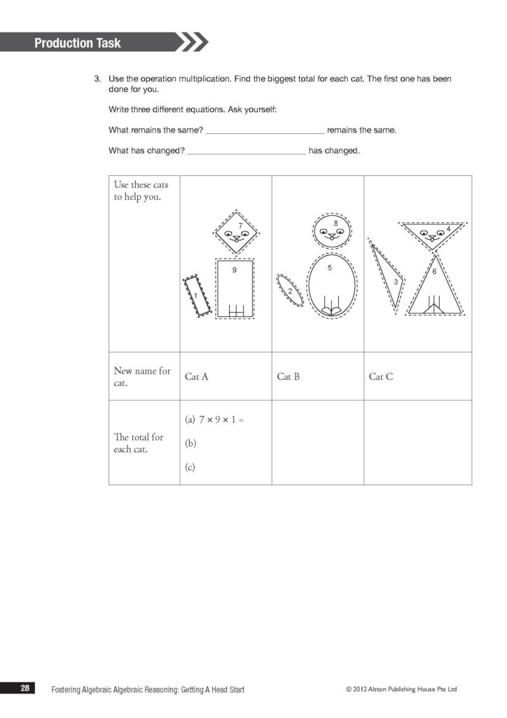 Fostering Algebraic Reasoning: Getting a Head Start - CPD Singapore ...