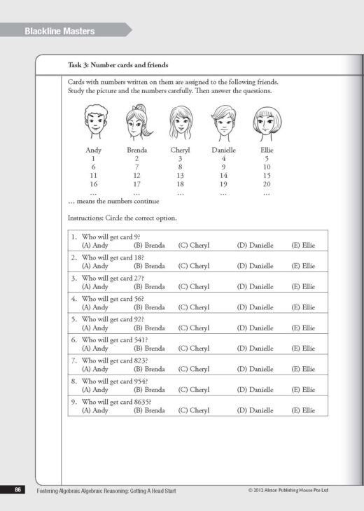 Fostering Algebraic Reasoning: Getting a Head Start - CPD Singapore ...