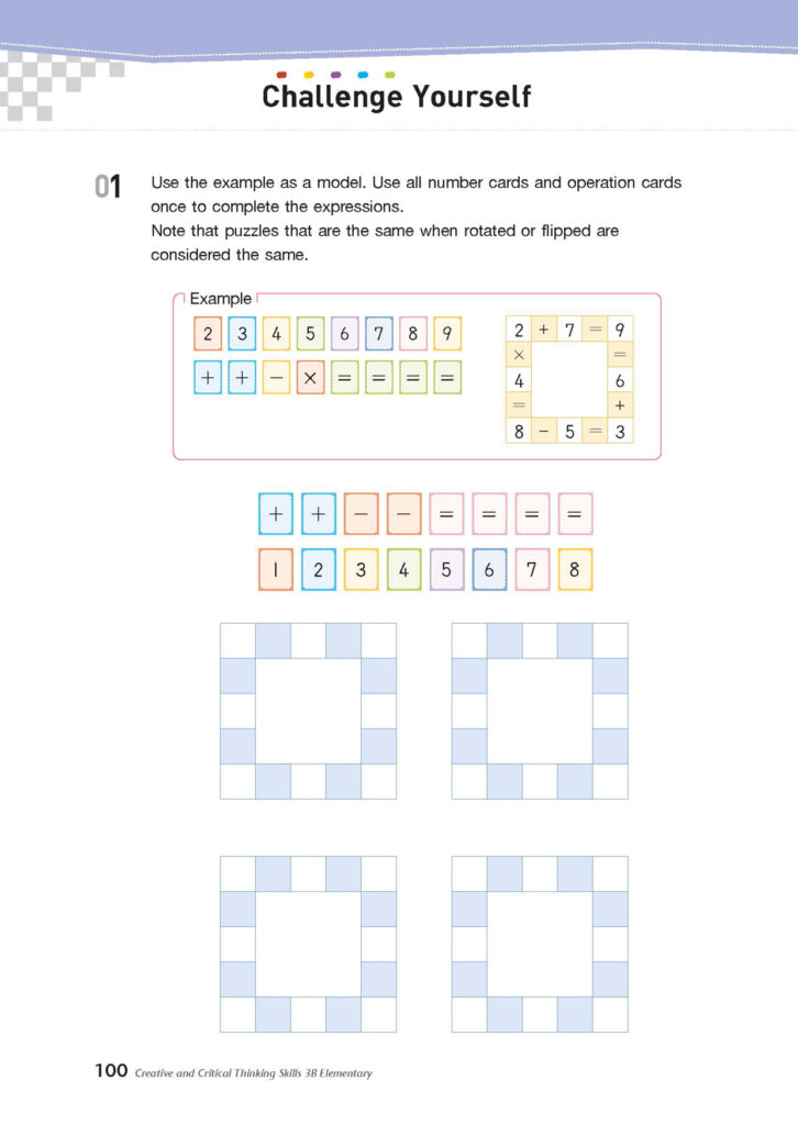 Maths Challenge - Creative and Critical Thinking Skills 3B (Elementary ...
