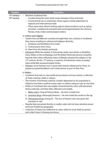 O-Level History (Pure) Essay Guide for Units 1 & 4 - CPD Singapore ...