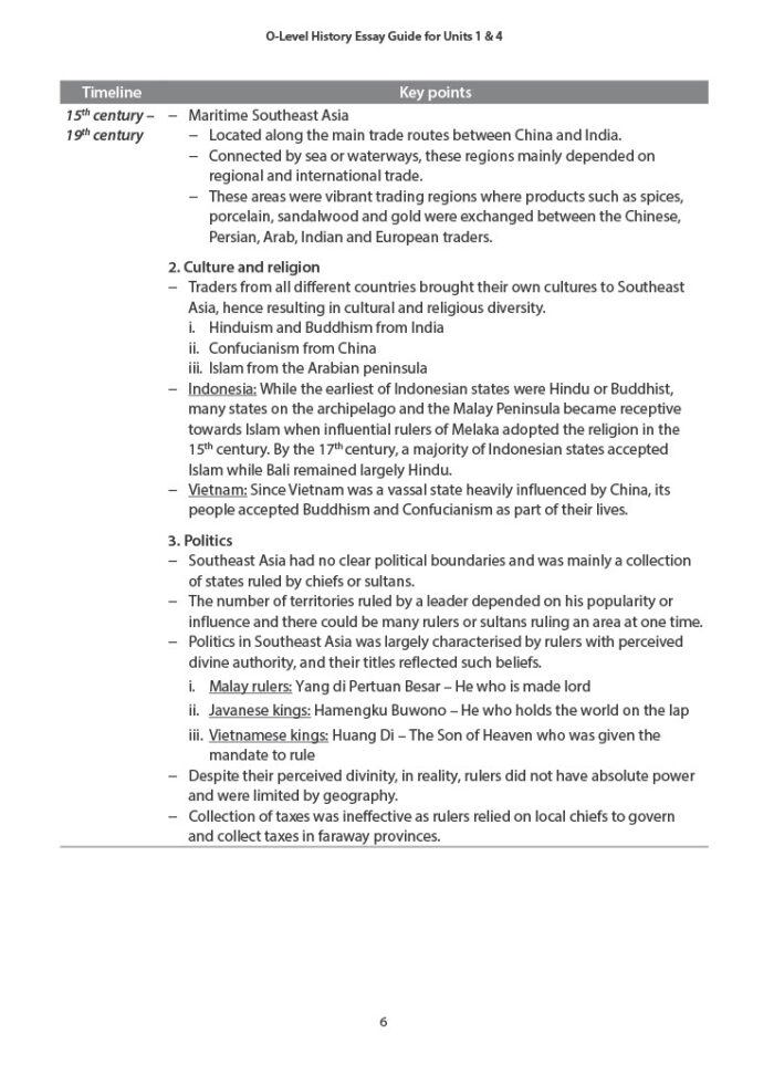 O-Level History (Pure) Essay Guide for Units 1 & 4 - CPD Singapore ...