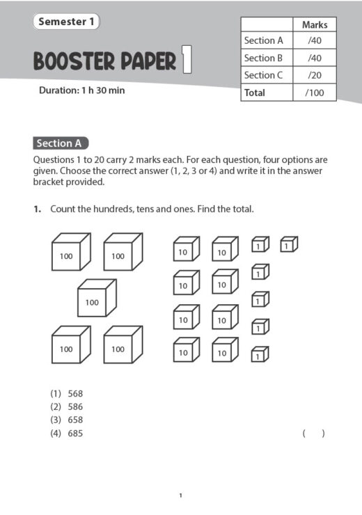 Primary 2 Mathematics Semester Booster Papers - CPD Singapore Education ...