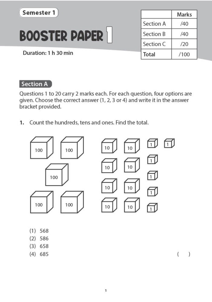 Primary 2 Mathematics Semester Booster Papers - CPD Singapore Education ...