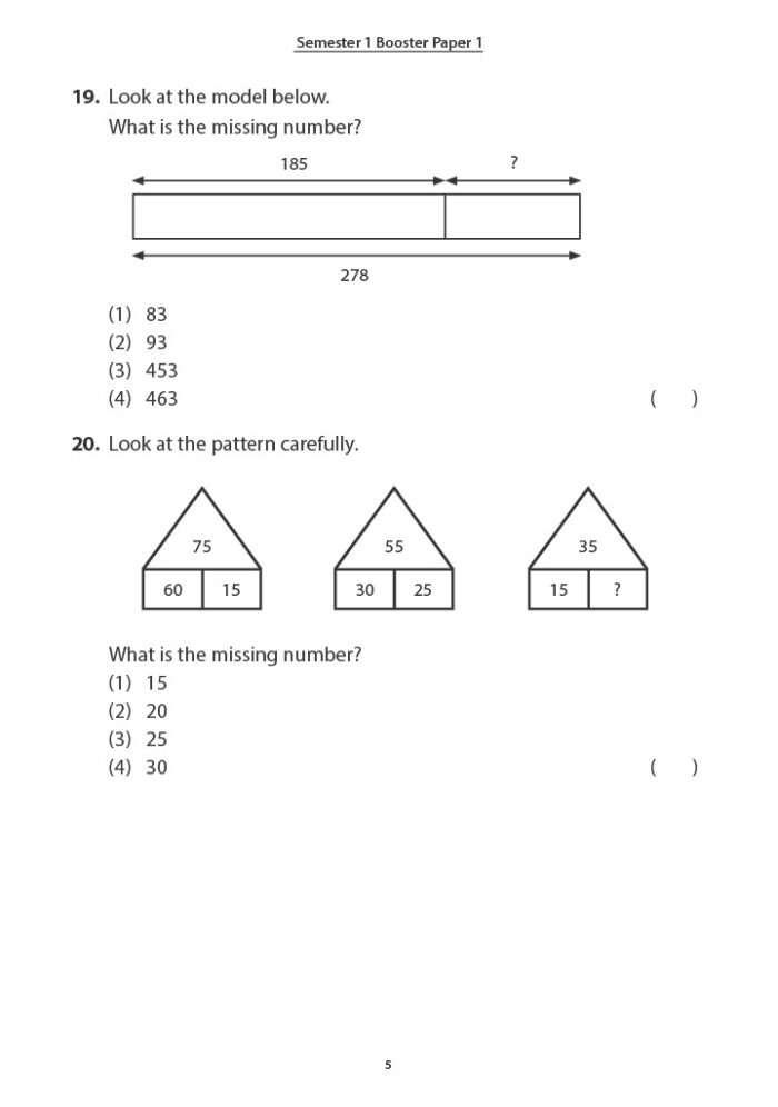 Primary 2 Mathematics Semester Booster Papers - CPD Singapore Education ...