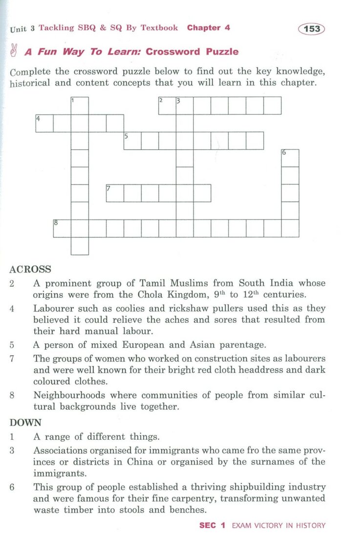 Secondary 1 Exam Victory In History - CPD Singapore Education Services ...