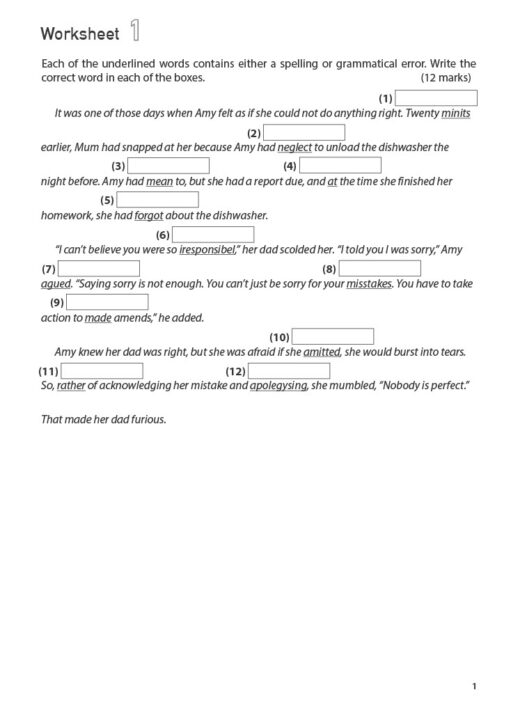 100 English Worksheets Primary 5 – Editing - CPD Singapore Education ...