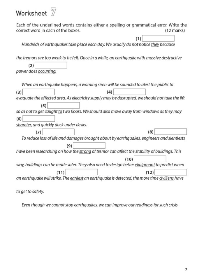 100 English Worksheets Primary 5 – Editing - CPD Singapore Education ...