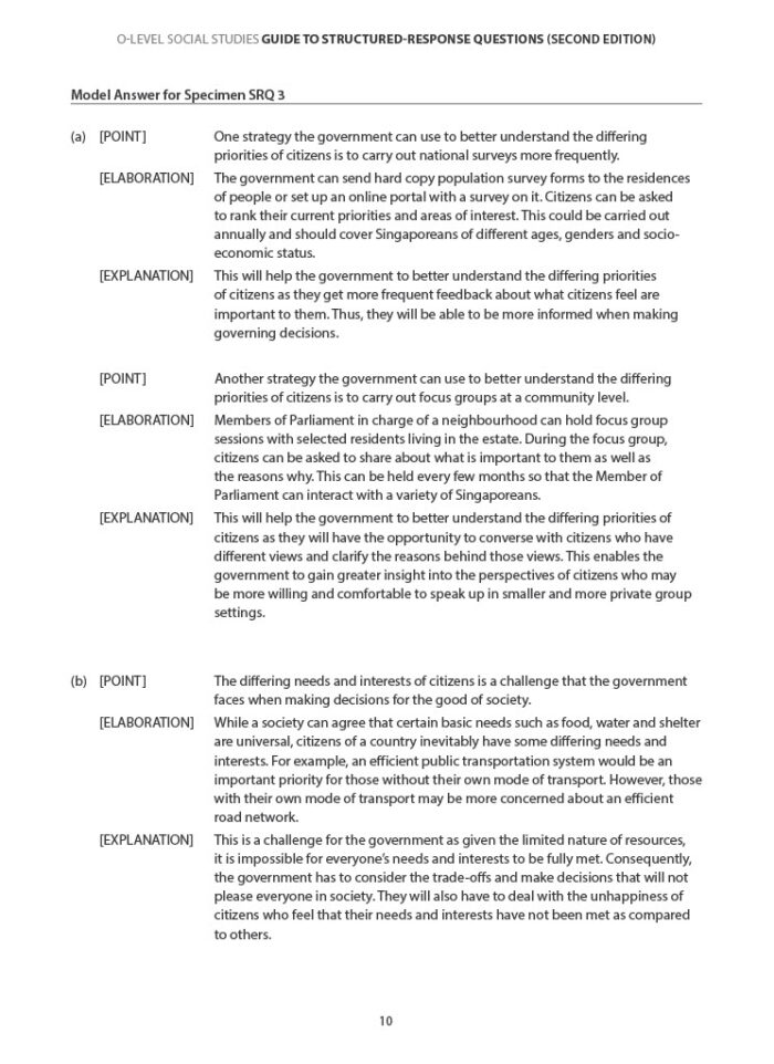 O-Level Guide Social Studies – SRQs and Model Answers Second Edition ...