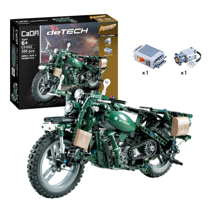 D.I.Y CaDA deTECH World War 2 Harley Motorcycle RC - CPD Singapore ...