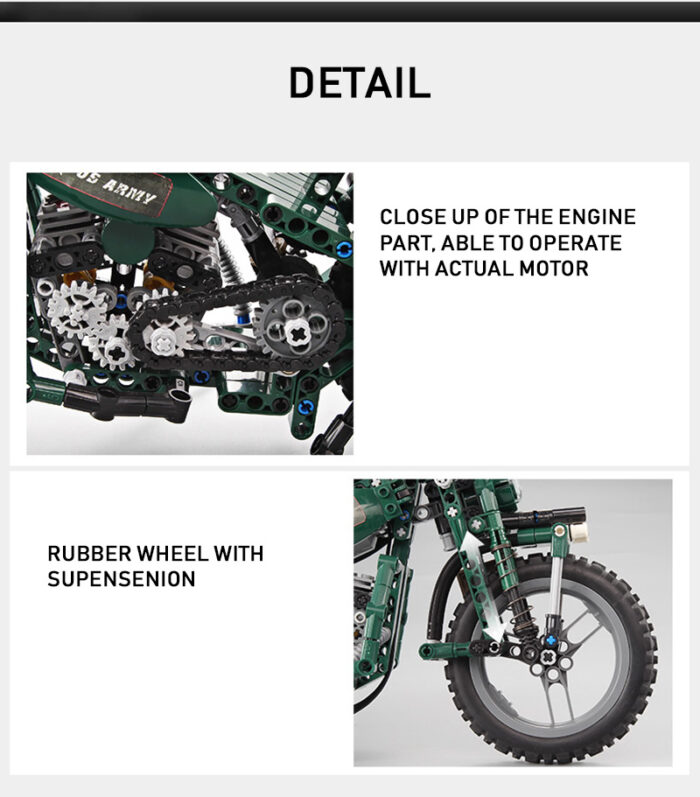 D.I.Y CaDA deTECH World War 2 Harley Motorcycle RC - CPD Singapore ...