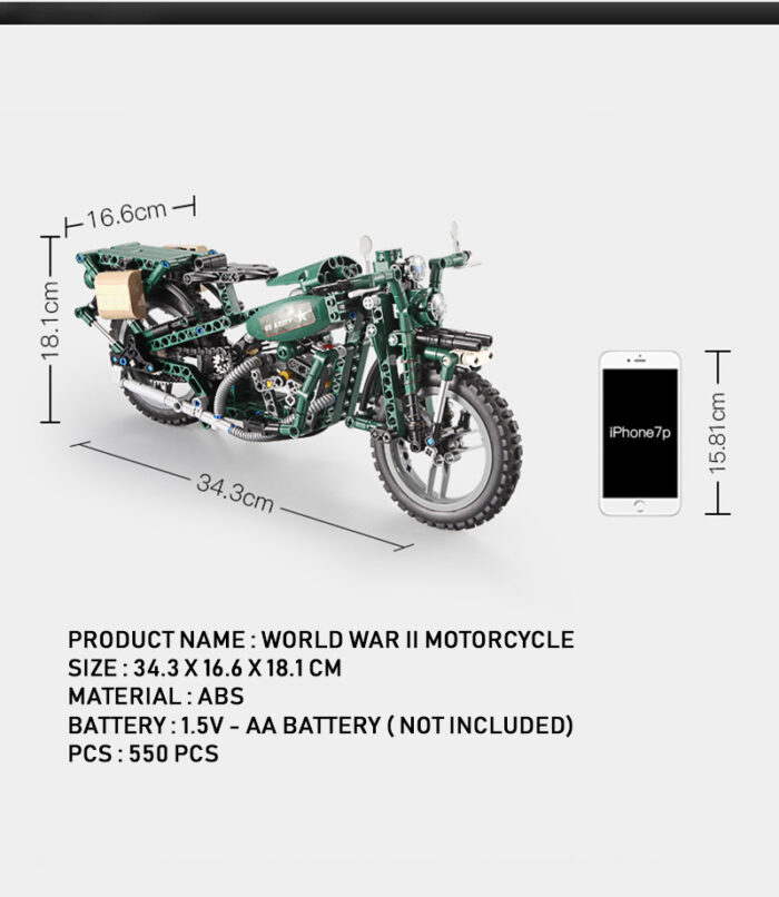 D.I.Y CaDA deTECH World War 2 Harley Motorcycle RC - CPD Singapore ...