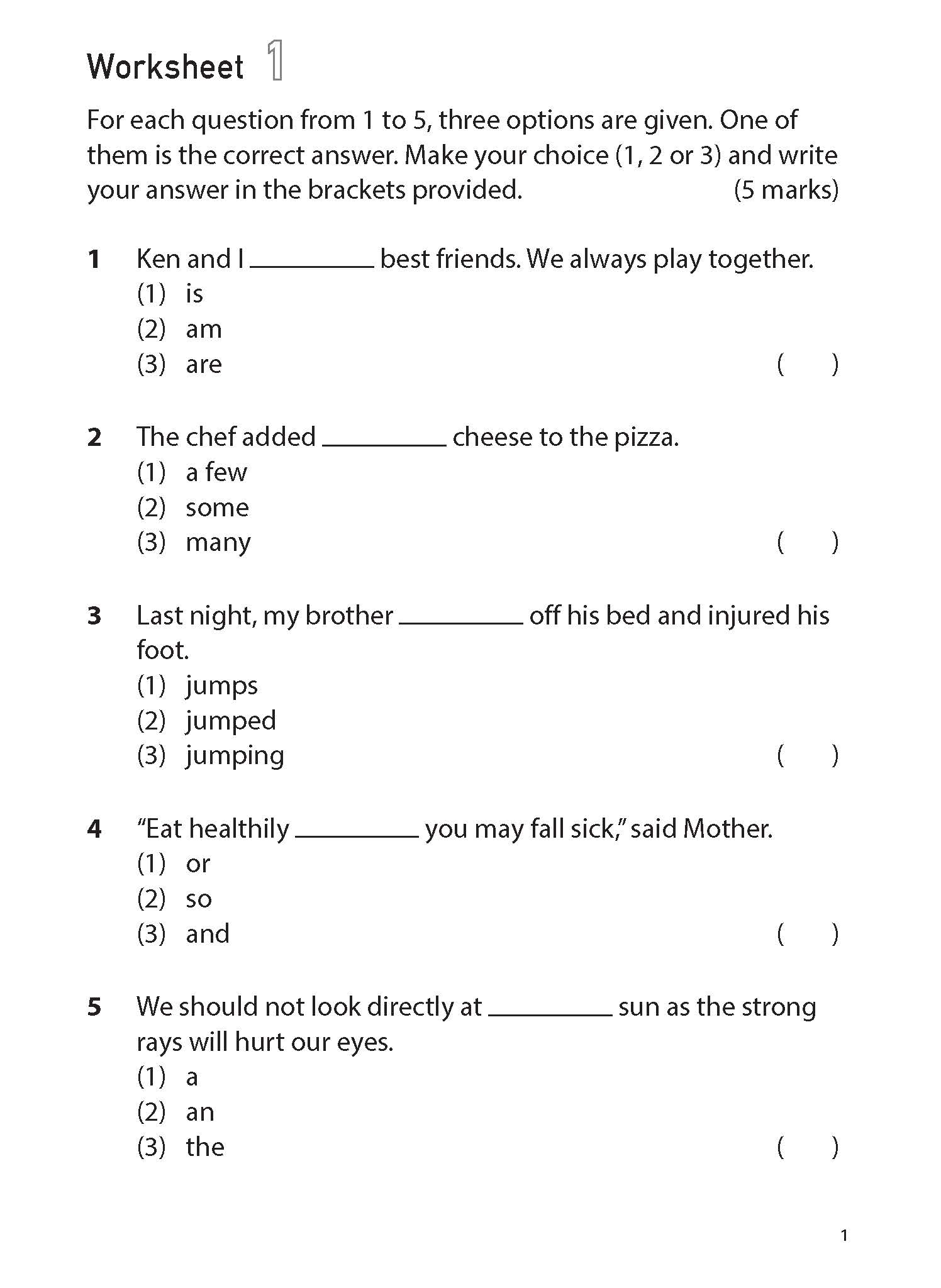 100 English Worksheets Primary 1 Grammar MCQ CPD Singapore 100 English Worksheets Primary 1 Grammar MCQ CPD Singapore