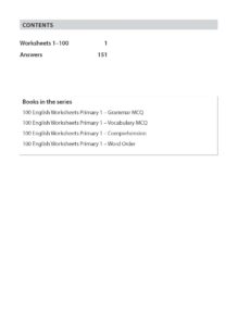 100 English Worksheets Primary 1 – Vocabulary MCQ - CPD Singapore ...
