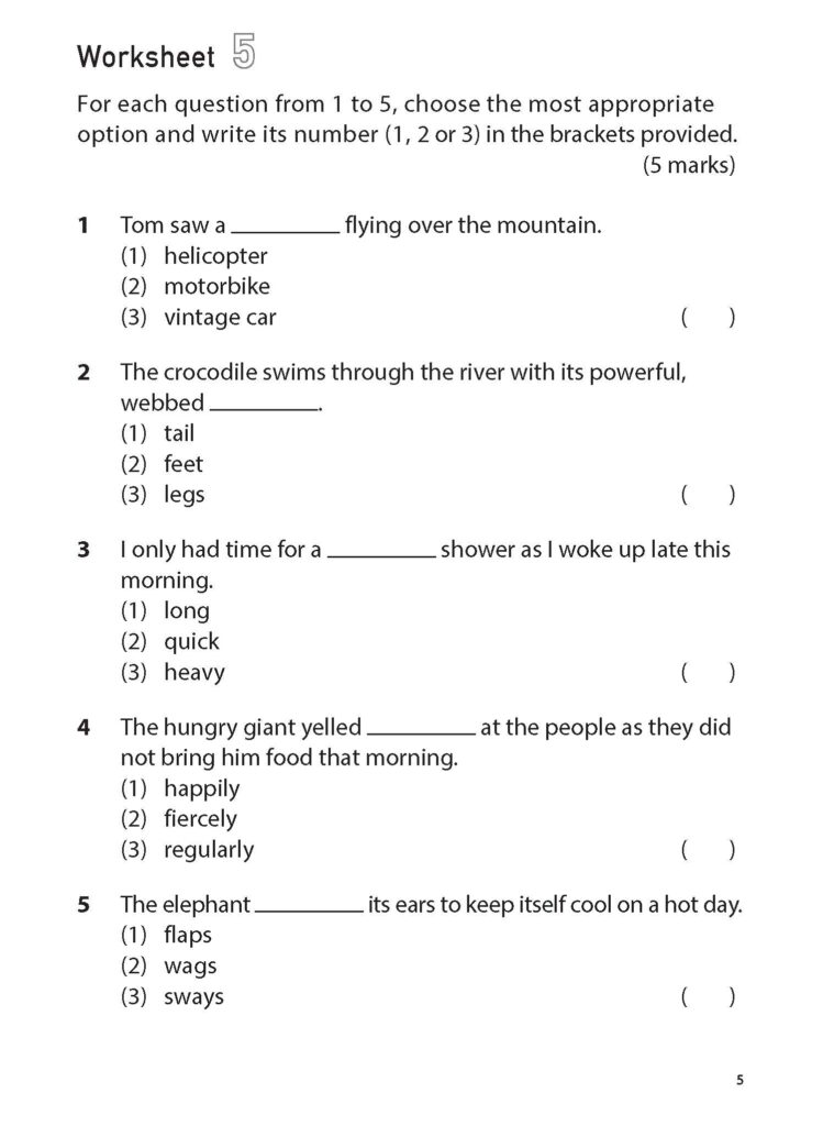 100 English Worksheets Primary 1 – Vocabulary MCQ - CPD Singapore ...
