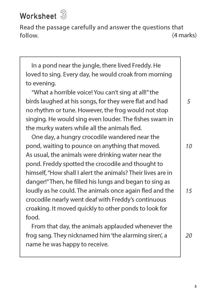 100 English Worksheets Primary 1 – Comprehension - CPD Singapore ...