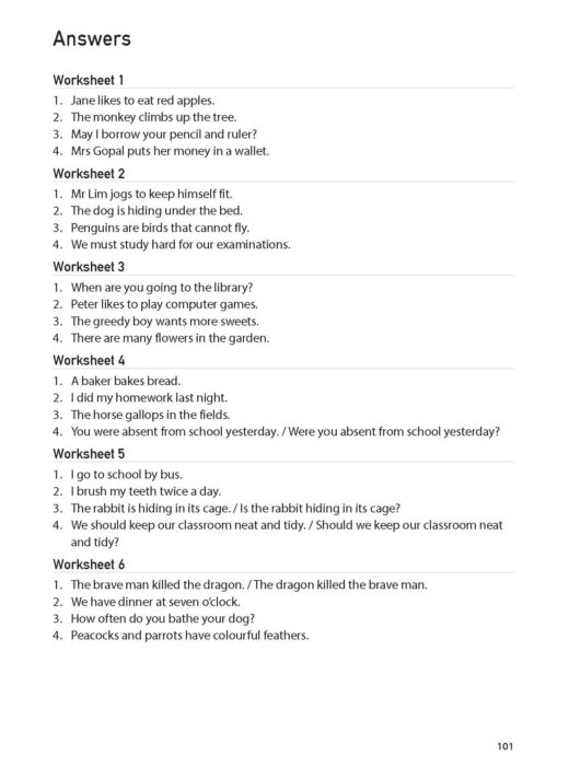100 English Worksheets Primary 1 – Word Order - CPD Singapore Education ...