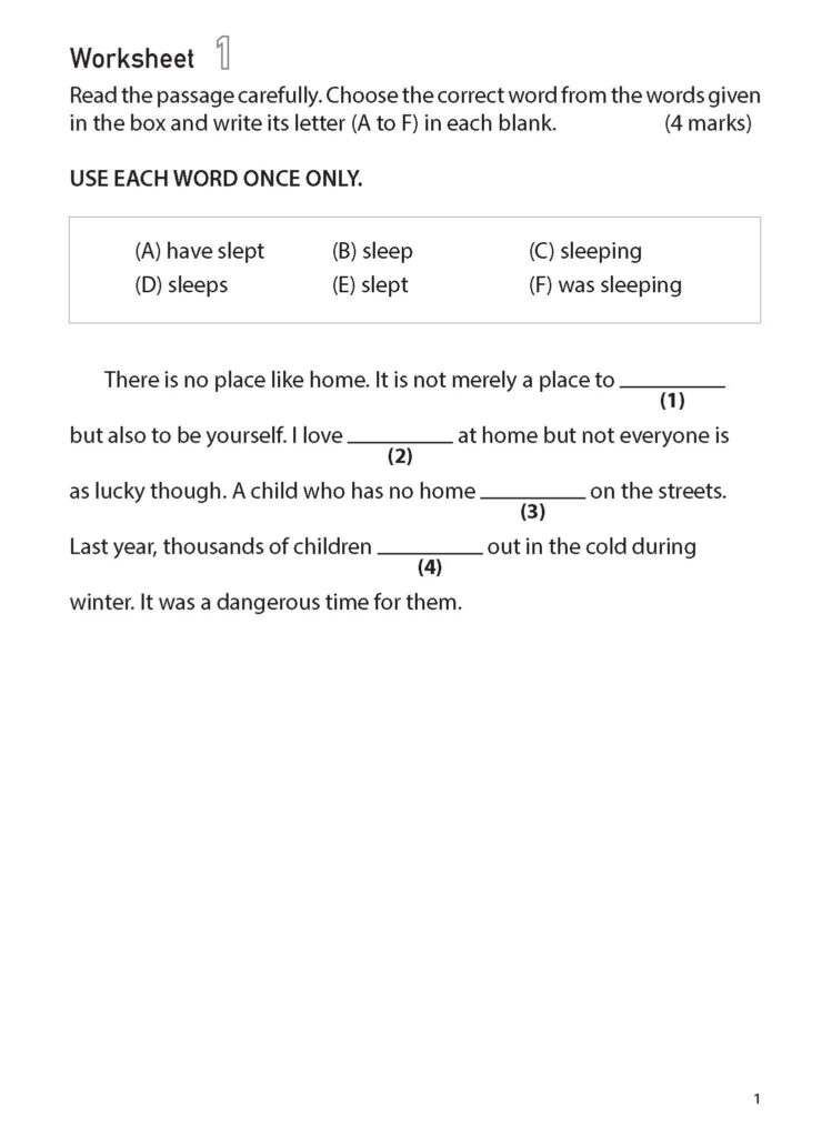 100 English Worksheets Primary 3 – Grammar Cloze - CPD Singapore ...