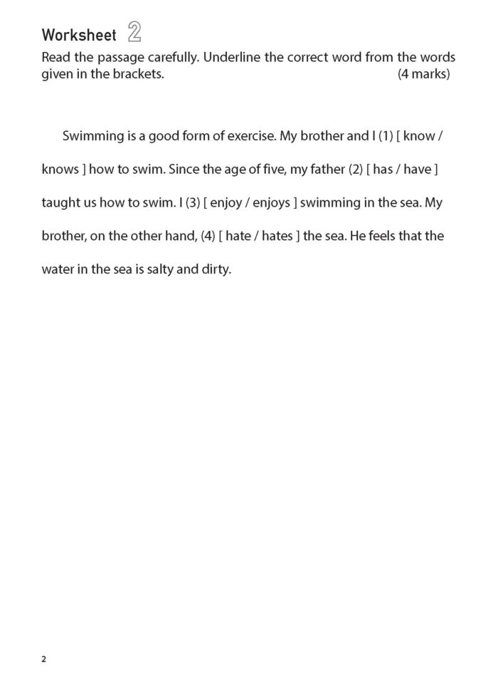 100 English Worksheets Primary 3 – Grammar Cloze - CPD Singapore ...