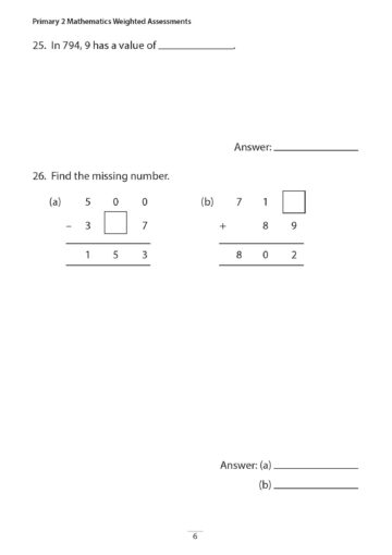Primary 2 Mathematics Weighted Assessments - CPD Singapore Education ...