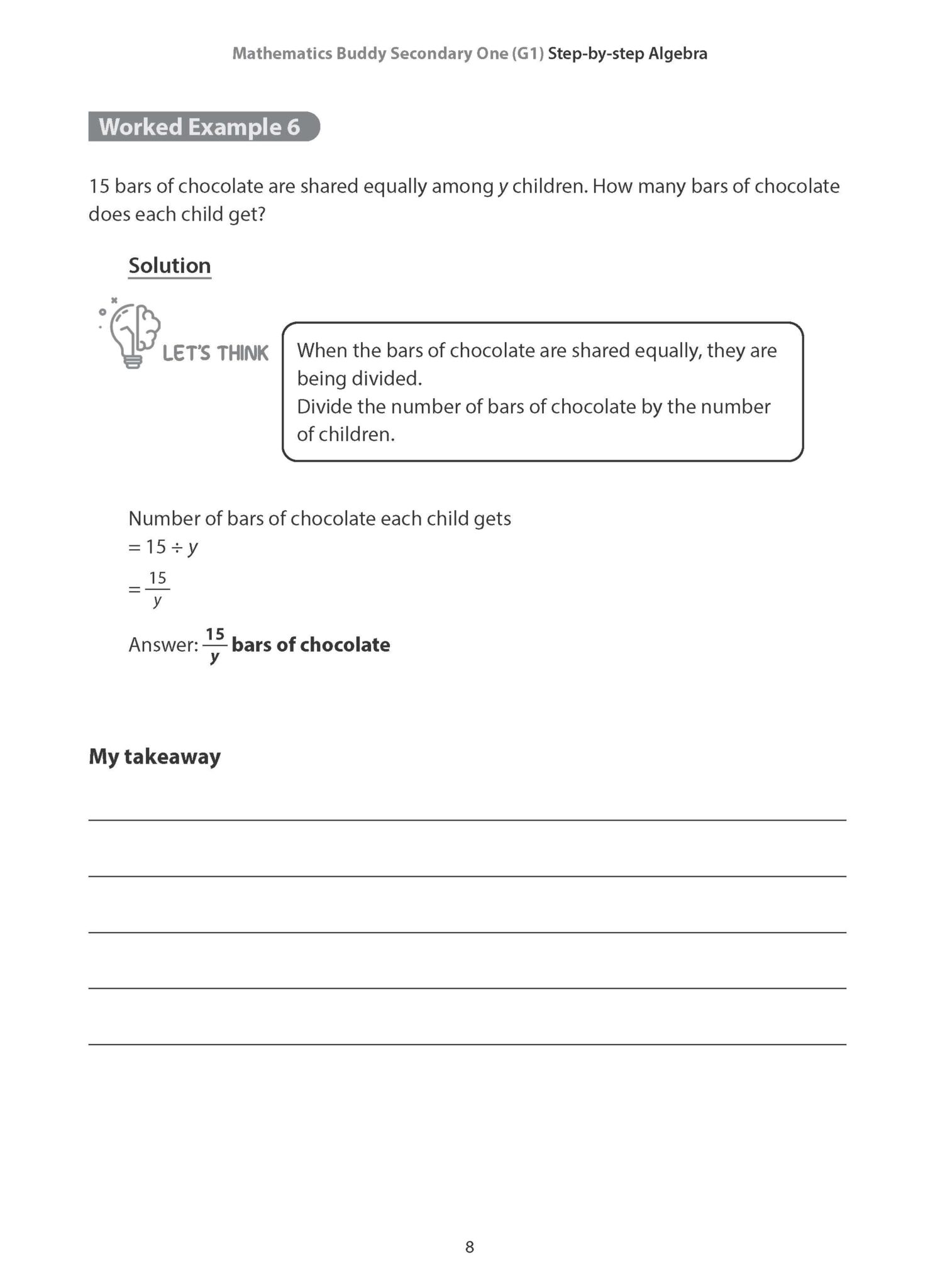 Mathematics Buddy Secondary One (G1): Step-by-step Algebra - CPD ...