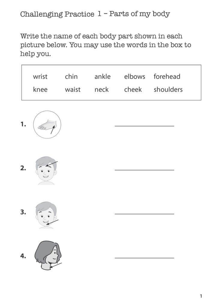 Primary 1 English English Challenging Vocabulary Practice - CPD ...
