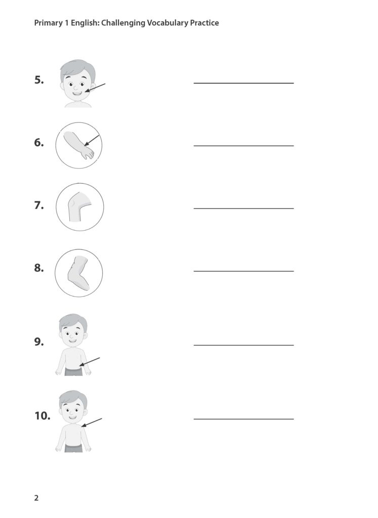 Primary 1 English English Challenging Vocabulary Practice - CPD ...