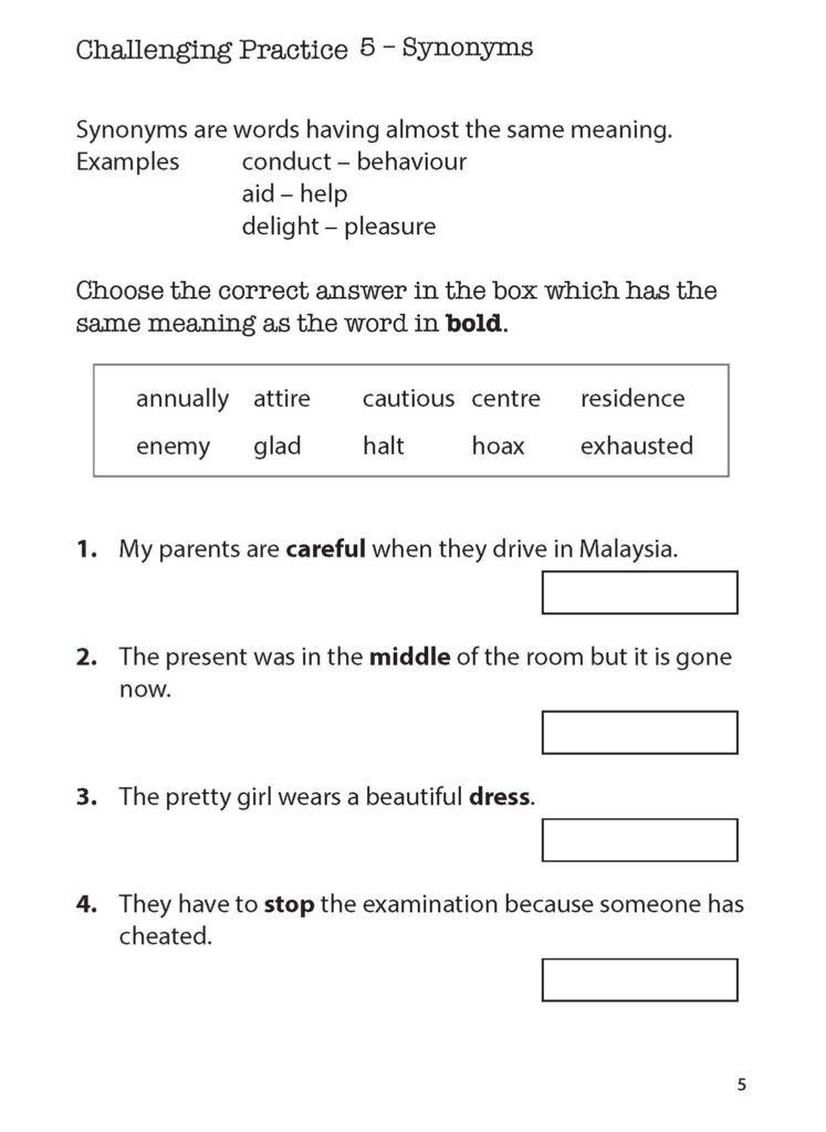 Primary 2 English Challenging Vocabulary Practice - CPD Singapore ...