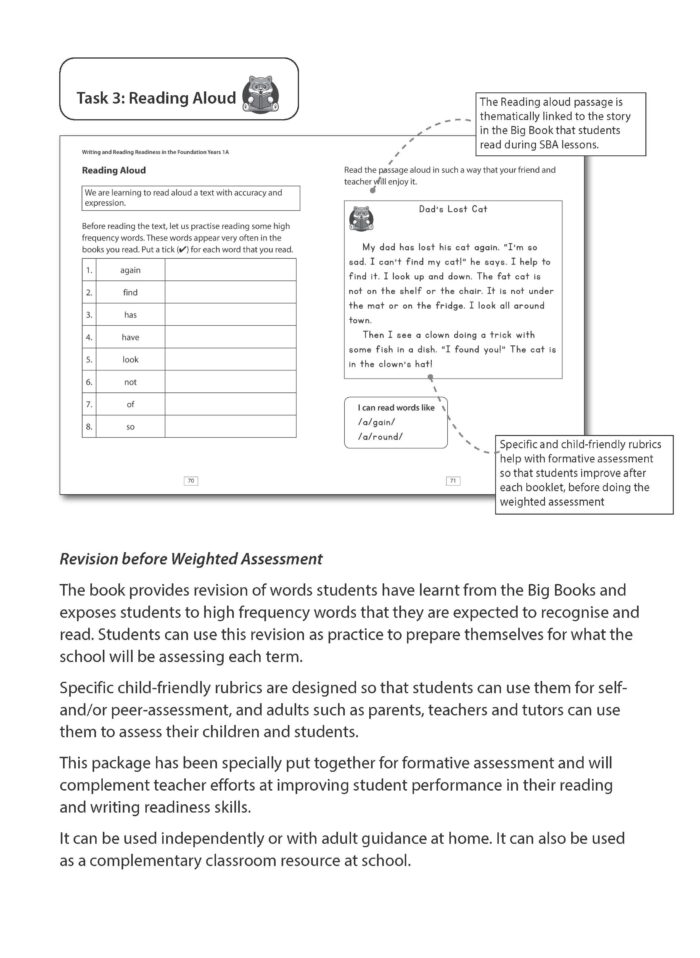Primary 1 English Writing And Reading Readiness In The Foundation Years