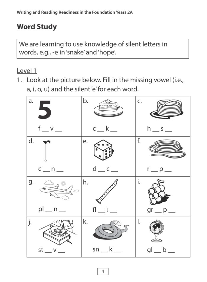 Primary 2 English Writing and Reading Readiness in the Foundation Years ...