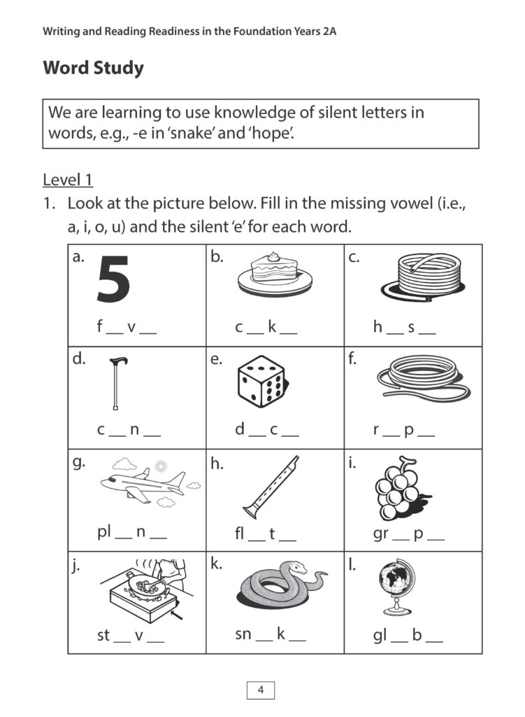 Primary 2 English Writing and Reading Readiness in the Foundation Years ...