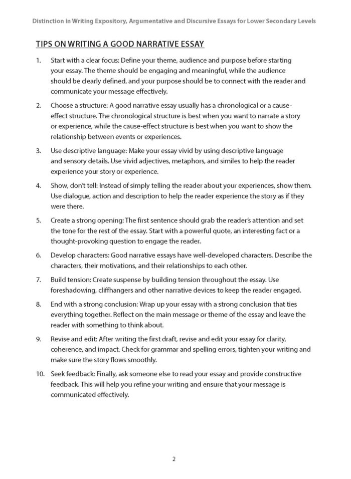 Distinction in Writing Expository, Argumentative and Discursive Essays ...