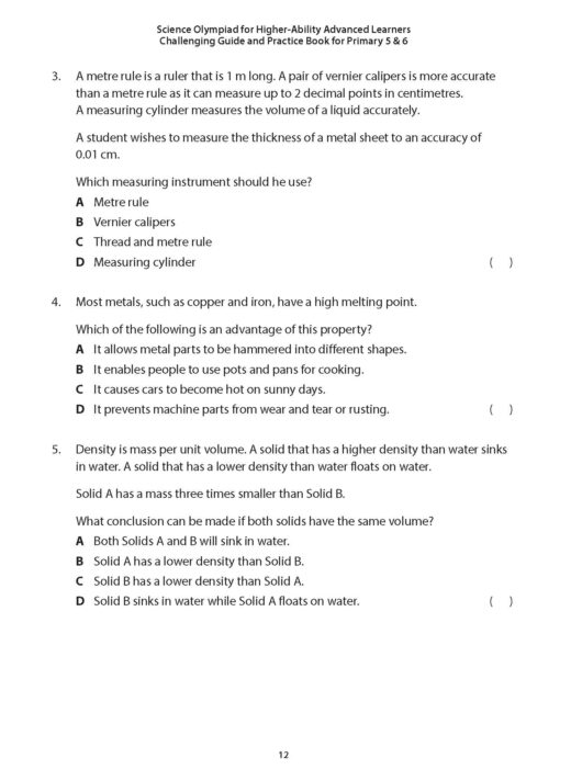 Science Olympiad for Higher-Ability Advanced Learners Challenging Guide ...