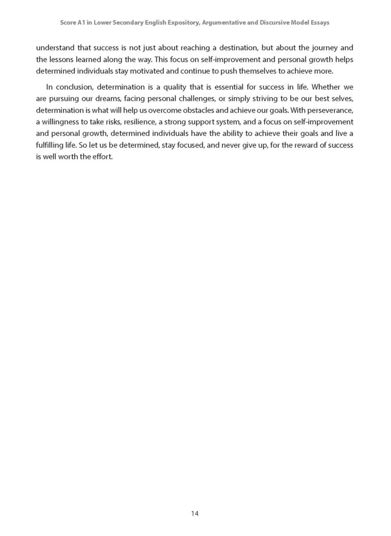 Score A1 in Lower Secondary English Expository, Argumentative and ...