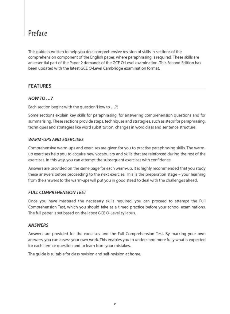 Key Guide O-Level English: Mastering Paraphrasing Skills (Second ...