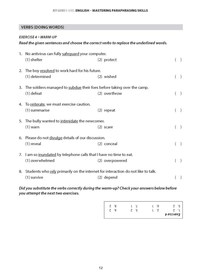 Key Guide O-Level English: Mastering Paraphrasing Skills (Second ...