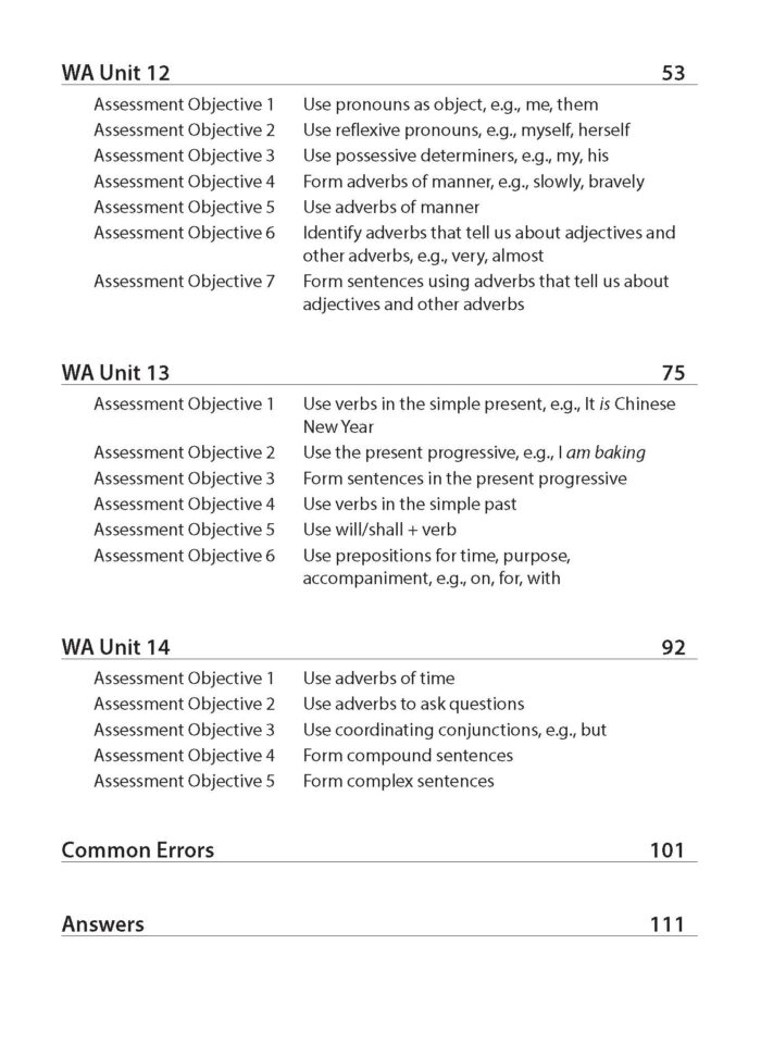 Primary 2 English Weighted Assessments in Grammar 2B - CPD Singapore ...