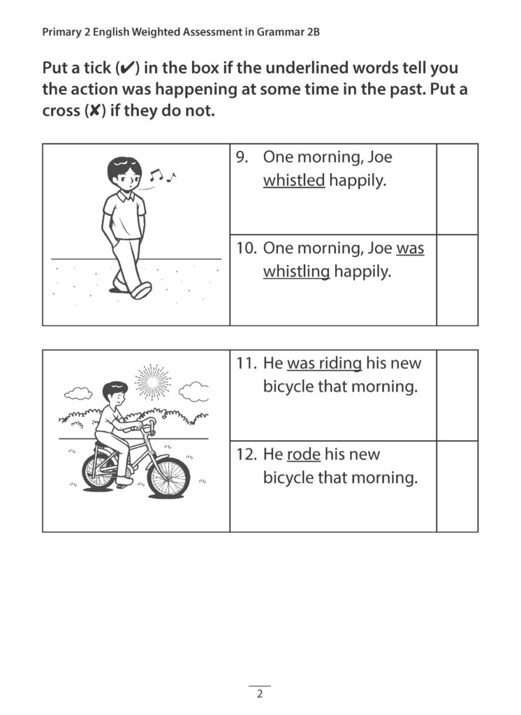 Primary 2 English Weighted Assessments in Grammar 2B - CPD Singapore ...