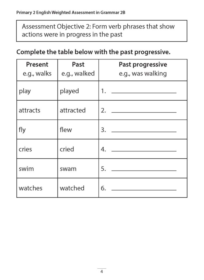 Primary 2 English Weighted Assessments in Grammar 2B - CPD Singapore ...