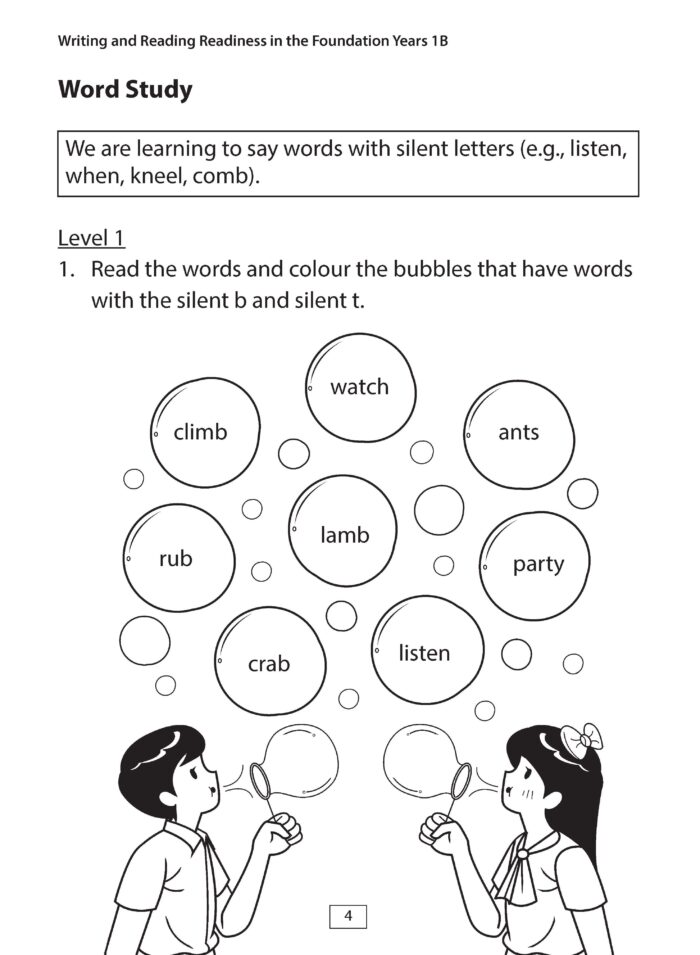 Primary 1 English Writing and Reading Readiness in the Foundation Years ...