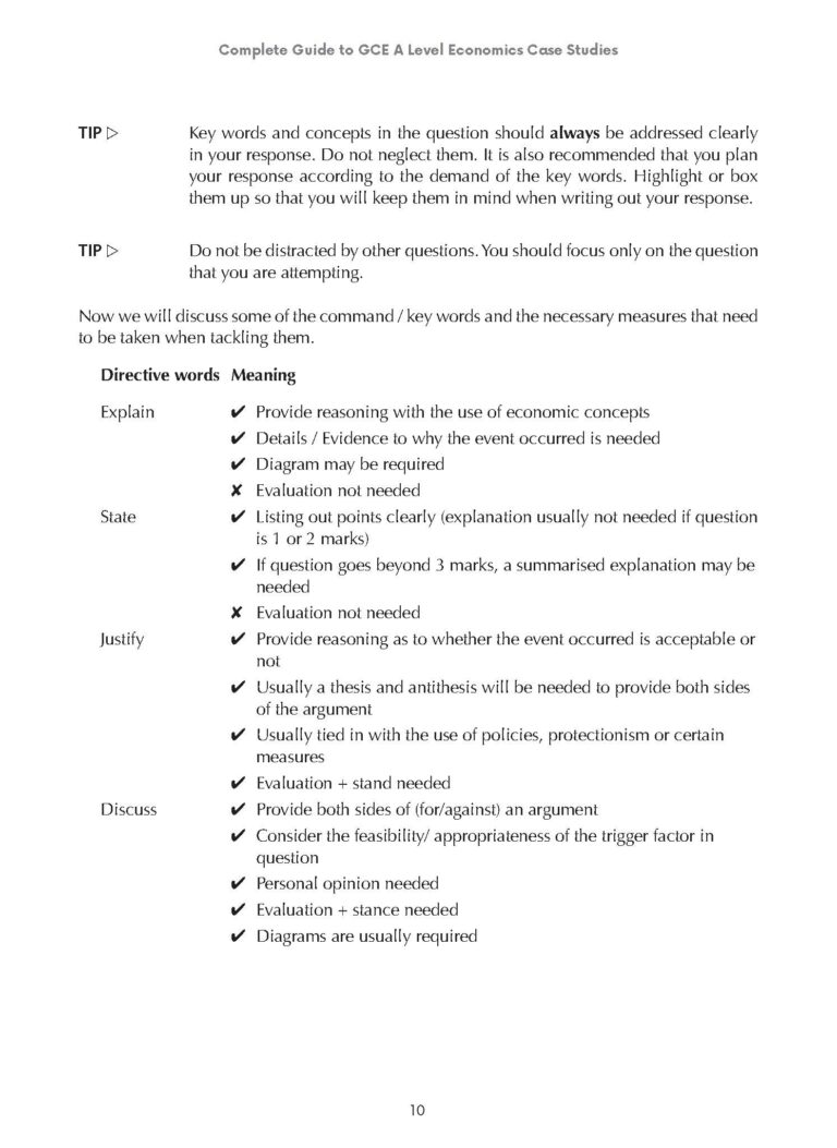 Complete Guide to GCE A Level Economics Case Studies - CPD Singapore ...
