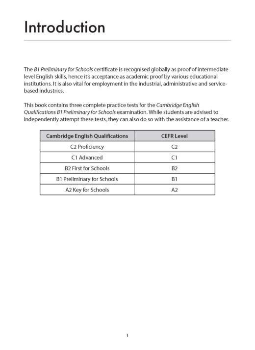 Cambridge English Qualification B1 Preliminary for Schools PET - CPD ...