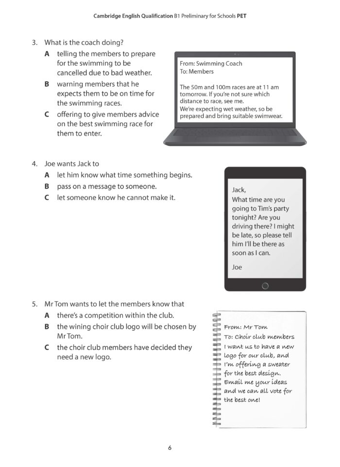 Cambridge English Qualification B1 Preliminary for Schools PET - CPD ...
