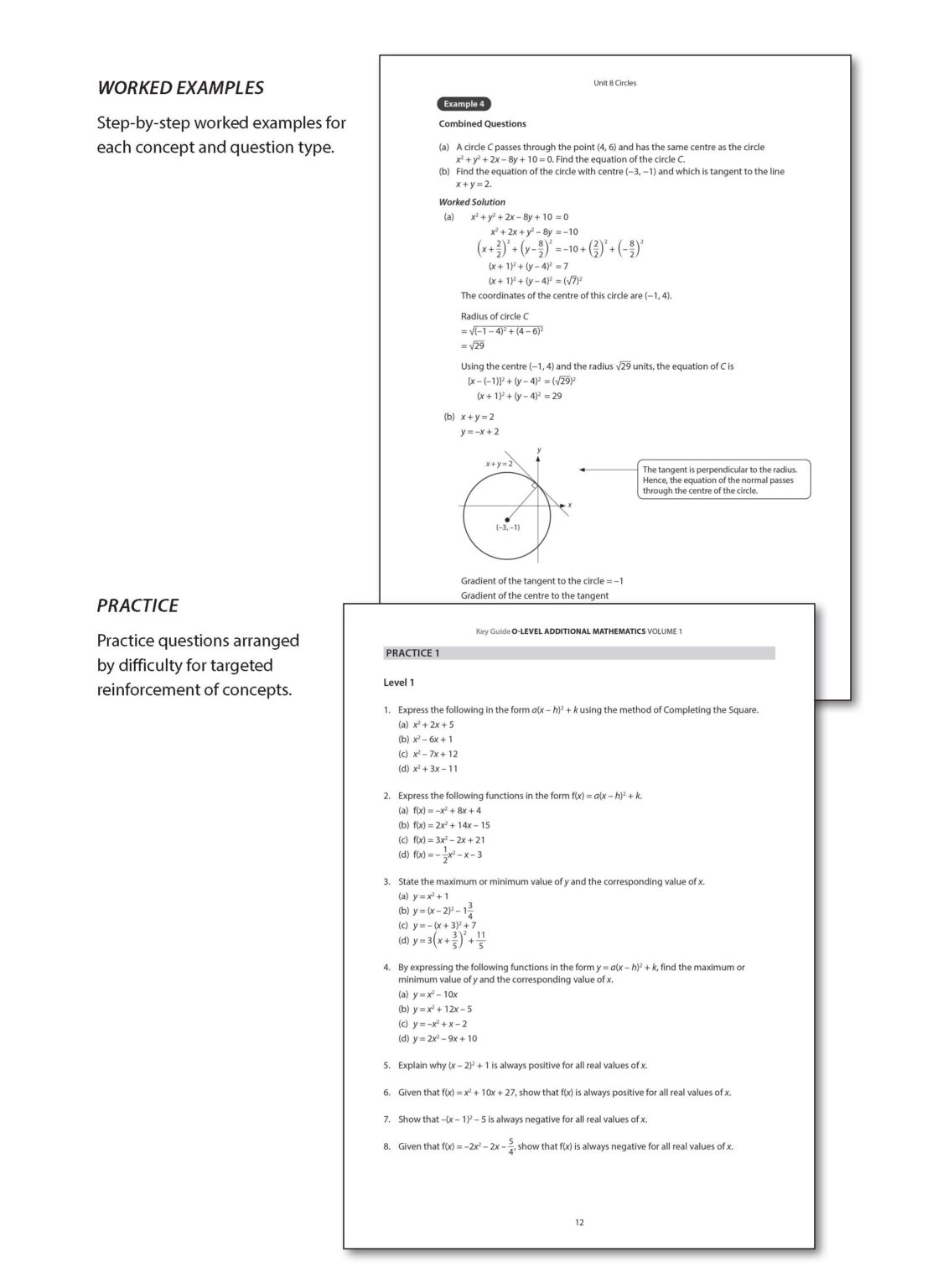 Key Guide O-Level Additional Mathematics Key Concepts, Worked Examples ...