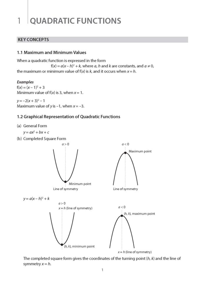 Key Guide O-Level Additional Mathematics Key Concepts, Worked Examples ...