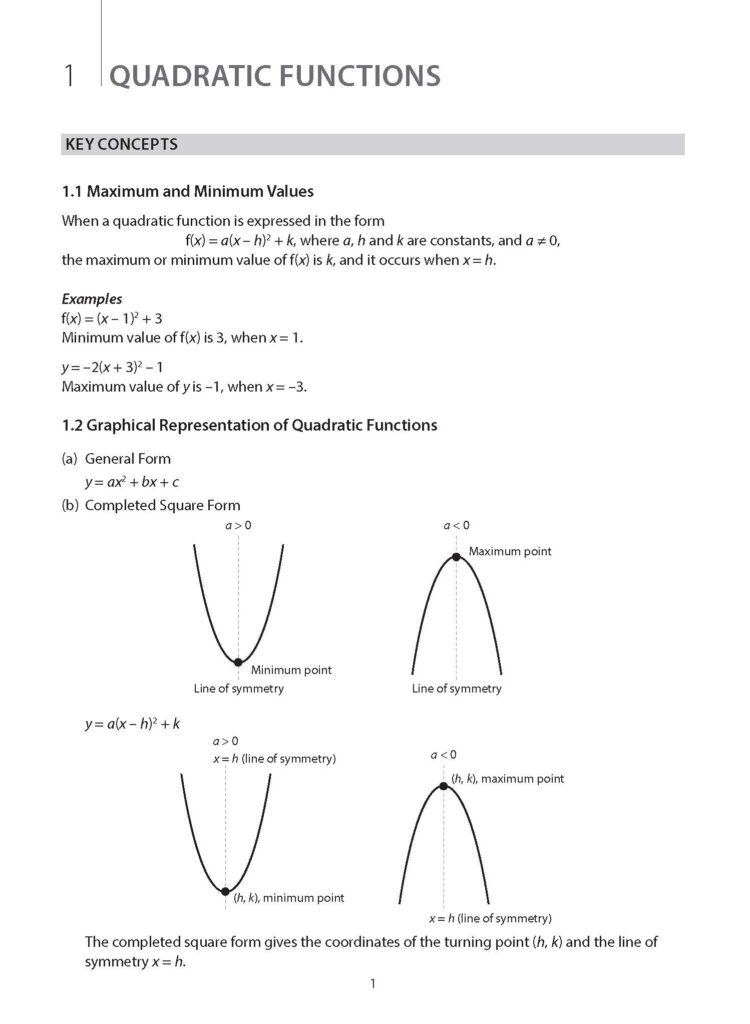 Key Guide O-Level Additional Mathematics Key Concepts, Worked Examples ...
