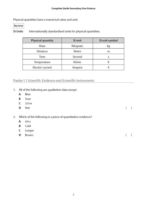 Complete Guide Secondary One Science - CPD Singapore Education Services ...