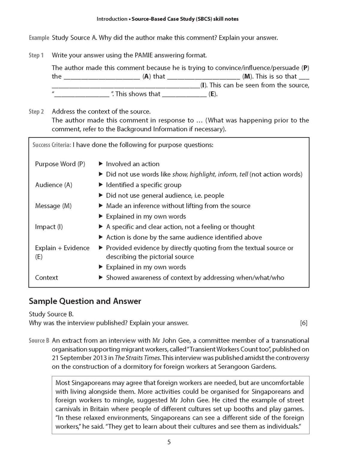 Social Studies SBCS & SRQ Guide Secondary 3 - CPD Singapore Education ...