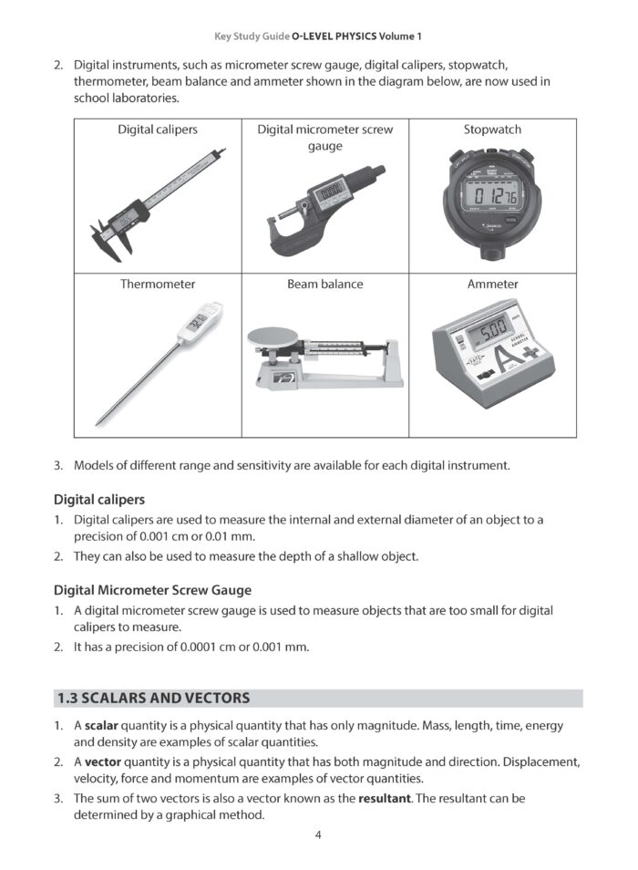 Key Study Guide: O-Level Physics Volume 1 Revision Notes, Worked ...