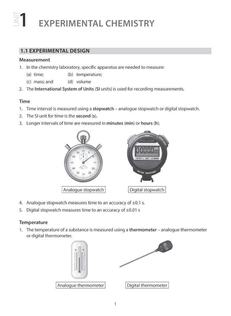 Key Study Guide: O-Level Chemistry Volume 1 Revision Notes, Worked ...
